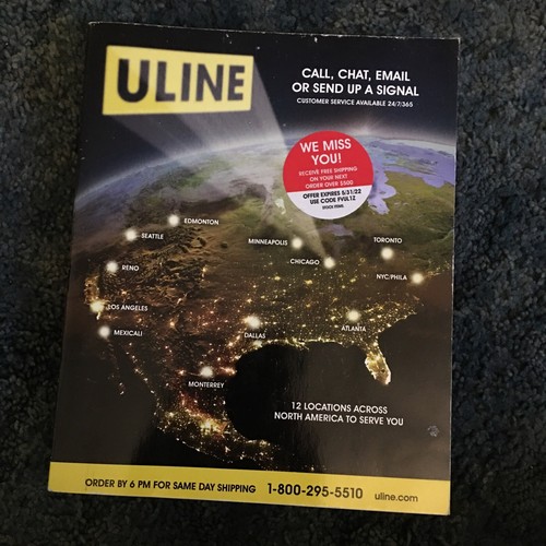 Uline Catalog Shipping Supplies Specialist Spring/Summer 2022 Book 847 ...
