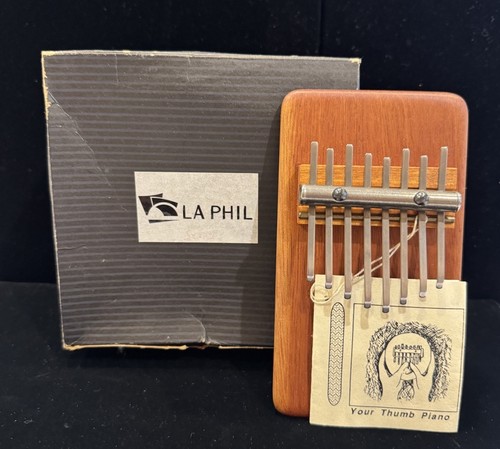 Handmade Wood Kalimba Thumb Piano LA Philharmonic Gift Finger Harp NEW ...