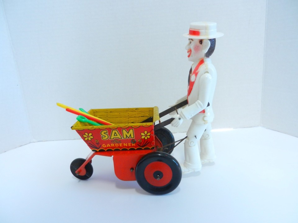 SAM THE CITY GARDENER WIND-UP WITH ACCESSORIES & BOX - MARX 1950'S ...