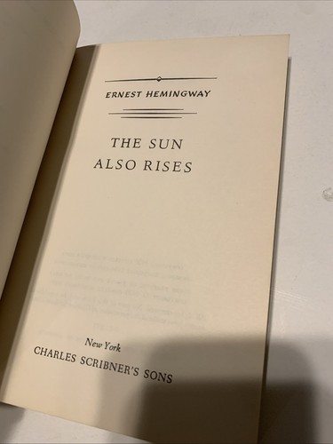 Hemingway THE SUN ALSO RISES Scribner paperback 1970 | eBay
