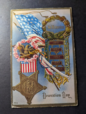 1911 USA Patriotic Civil War Union GAR Postcard Cover Cabot to ...