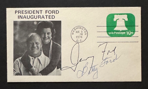 AtoZ. Gerald and Betty Ford Autographs on Inaugural Cover with Ticket ...