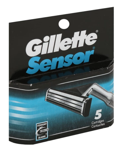 Original Gillette SENSOR Pack of 5 unit Razor Blades New NOS Cartridges ...