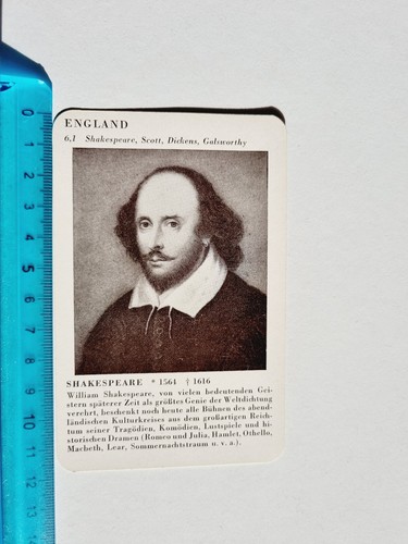 William Shakespeare Rare Card Vintage 80s Original | eBay