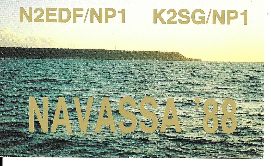 QSL 1988 Navassa Island radio card | eBay