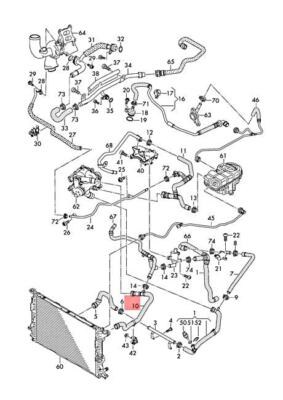 NEW AUDI A8 S8 QUATTRO COOLANT HOSE WITH QUICK RELEASE COUPLING ...
