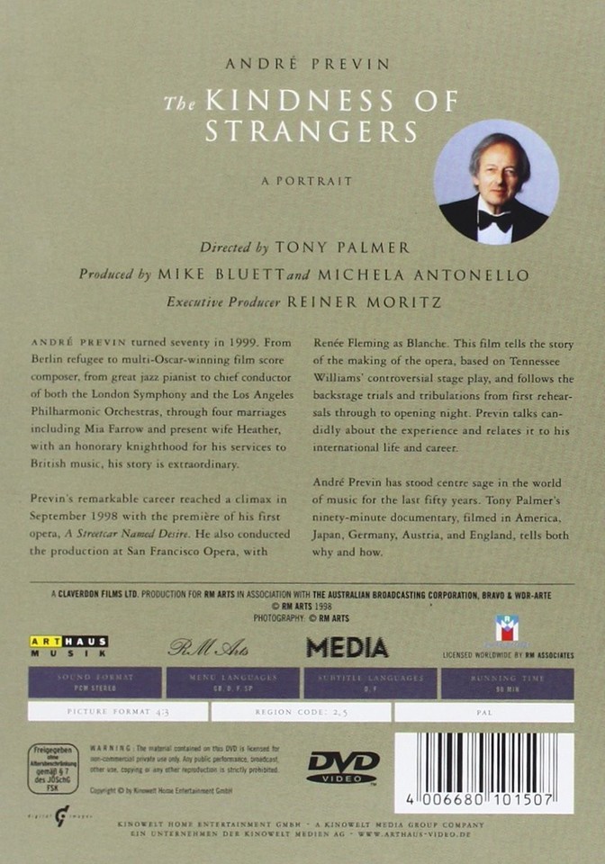 The Kindness Of Strangers (DVD) Previn Andr (UK IMPORT) | eBay