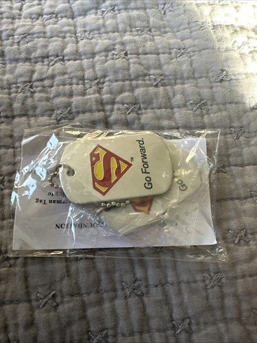Go Forward Christopher Reeve Foundation Superman Dog Tag & Clip Tag New ...