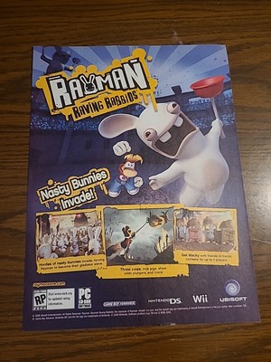 Rayman Raving Rabbids Video Game Print Ad 8x11 2006 Promo Wall Art | eBay