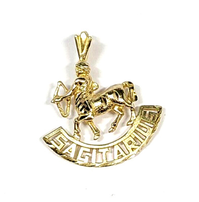 Ma 14k Yellow Gold Sagitarius Sagittarius Zodiac Pendant | eBay