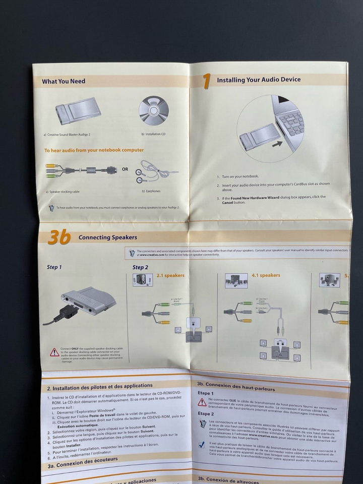 Creative SB0530 PCMCIA Sound Card A comb-Line-In / Mic-In, multichannel ...