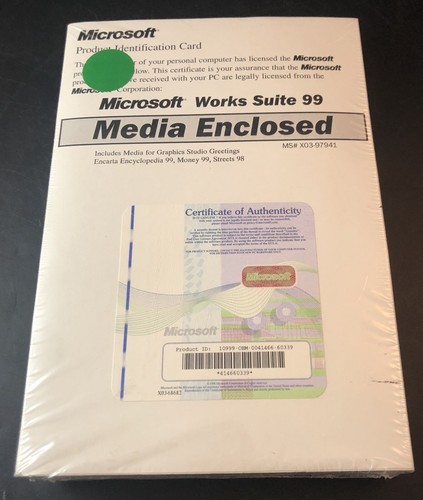 Microsoft Works Suite 99 With Product Key for sale online | eBay