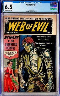 Web of Evil #12 CGC 6.5 Zombie Skeleton Cover Pre-Code Horror 1954 | eBay