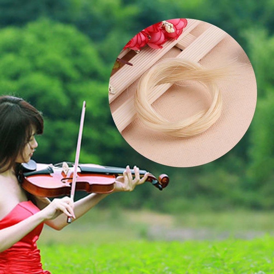 1 Hank Violin Bow Hair Natural Mongolian Horse Musical Violin Parts ...