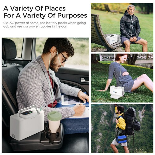 Portable 𝙊𝙓𝙞𝙂𝙀𝙉𝙊 Supplemental Oxygen Home Travel Continue w/ Battery | eBay