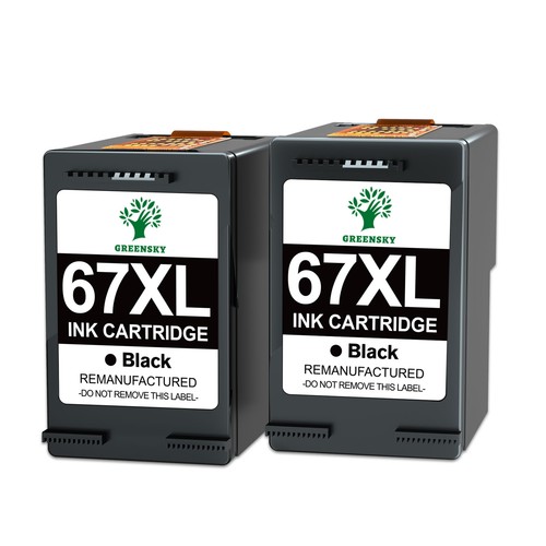 2PK 67XL Black Ink Cartridge FOR HP DeskJet 2752 2755 ENVY Pro 6452 ...