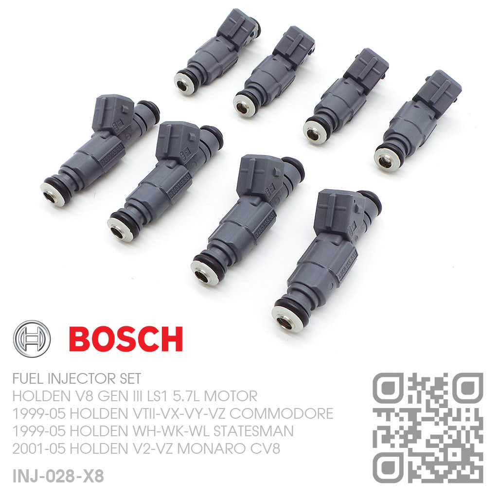 BOSCH FUEL INJECTOR SET V8 GEN III LS1 5.7L MOTOR [HOLDEN VT-VX-VY-VZ ...