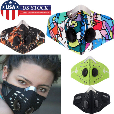 Anti Smoke Air Purifying Face Mask Updated Filter Multi Layer Unisex US ...