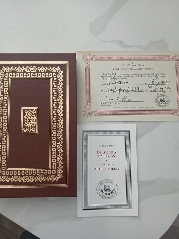 Easton Press signed DEATH OF A SALESMAN by Arthur Miller | eBay