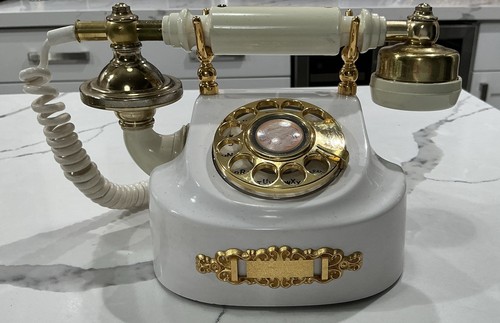 Vintage 1970s Coquette Rotary French Princess Style Telephone Ivory ...
