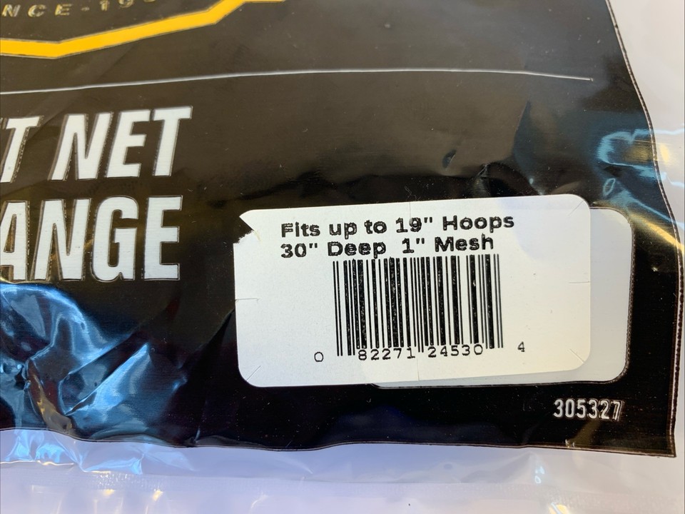 Frabill Replacement Net Fits Up To 19" Hoops 30" Deep 1" Mesh New ...