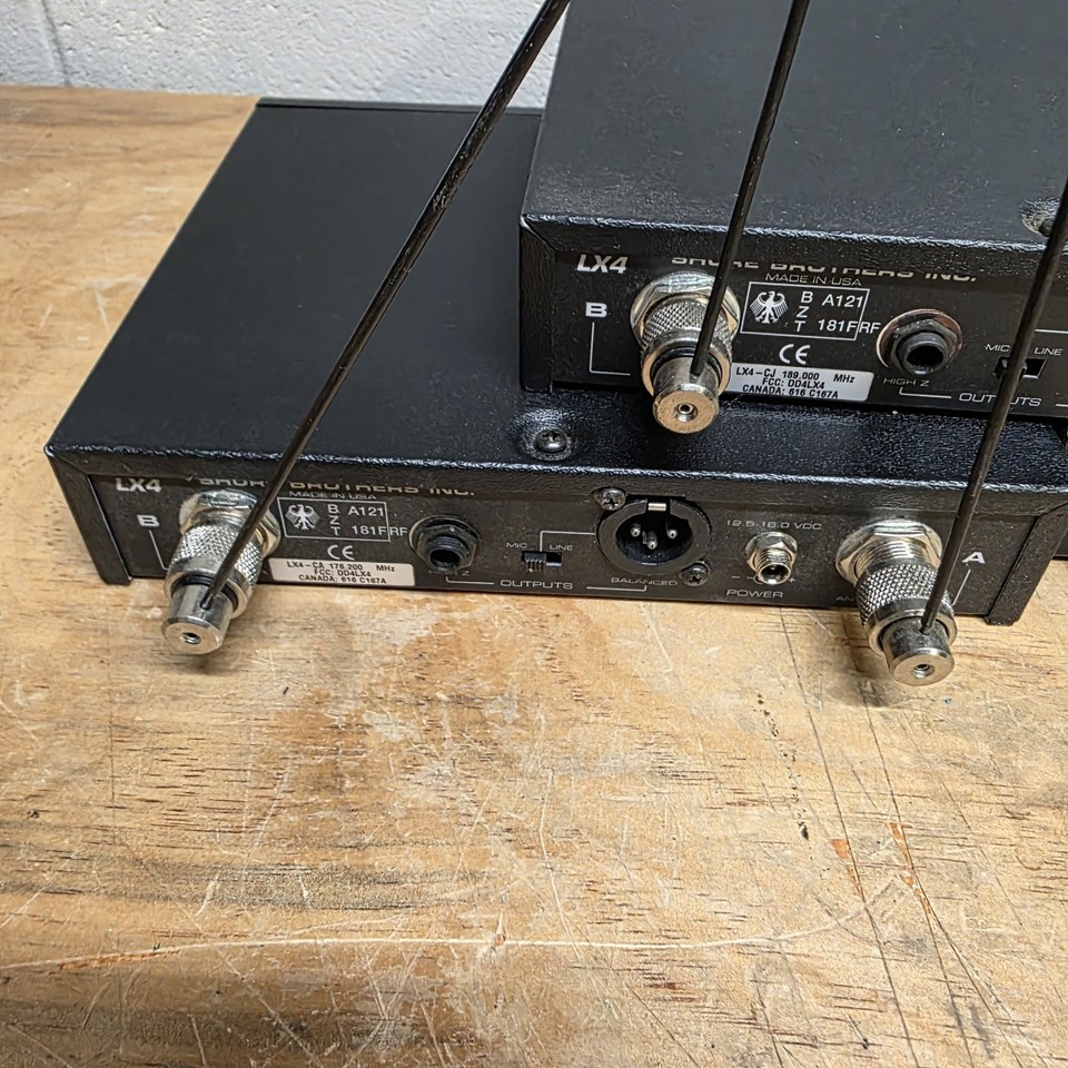 Lot of 5 Shure LX4-AZ 174.500 mHz Marcad Diversity Wireless Microphone ...