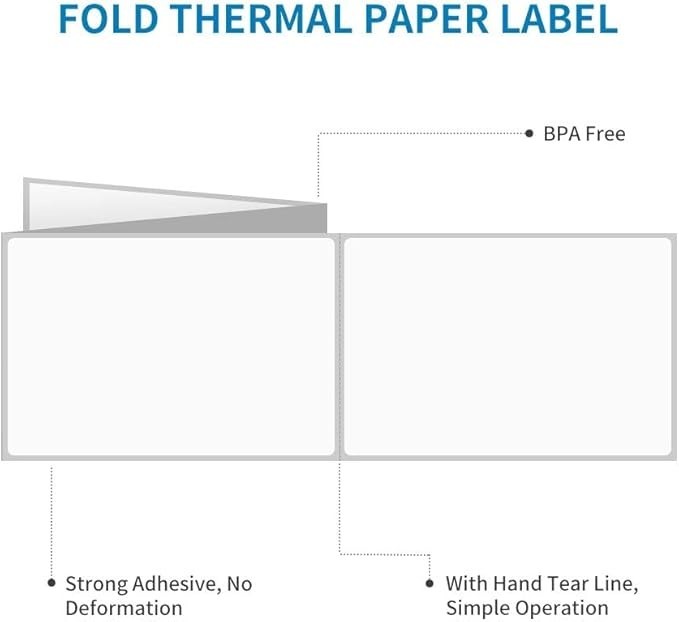 3000 4x6 Fanfold Direct Thermal Shipping Labels Perforated Label / UPS ...