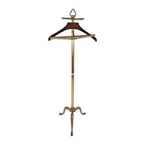 Vintage Brass Valet Butler Stand Louis XV Style Suit Clothes Hanger Mid ...