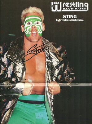 EB2203 THE ICON STING signed Vintage Wrestling Magazine POSTER w/COA | eBay