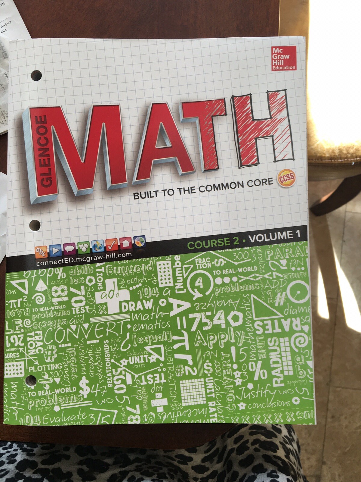 New MATH McGraw Hill Glencoe Math, Course 2, Volume 1 & 2 A Set;Student ...