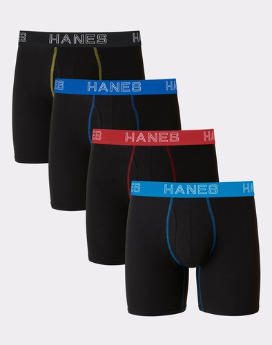 Hanes Boxer Brief 4-Pack Men Ultimate Big Man Stretch Tagfree ...