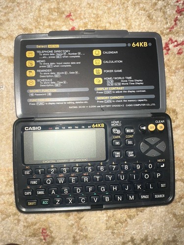 Casio 64KB Digital Diary SF-4600C - PARTS ONLY - NOT SURE HOW TO WORK ...