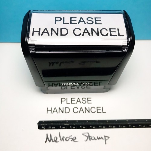 Please Hand Cancel Rubber Stamp Black Ink Self Inking Ideal 4913 | eBay