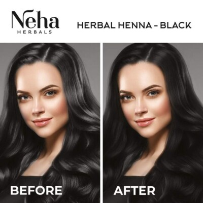 Neha Herbals Henna Colour - Black (Pack of 10) With Herbal based Hair ...