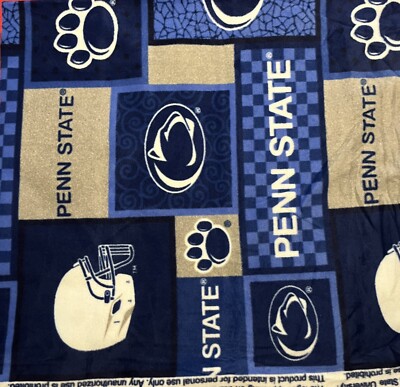 32" x 60" Penn State University Nittany Lions Patch Fleece Fabric ...