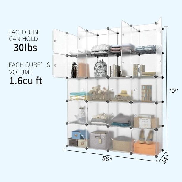 Portable Storage Cubes-14 x14 Cube (20 Cubes)-More Stable (add Metal ...