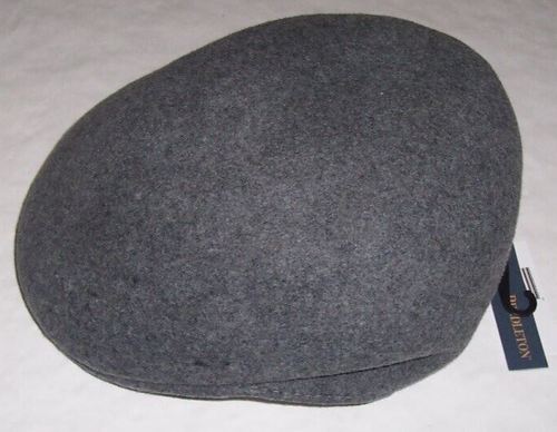 NWT Pendleton CHARCOAL GRAY MIX 100% Wool Driving Cap Hat Men's M SHARP ...