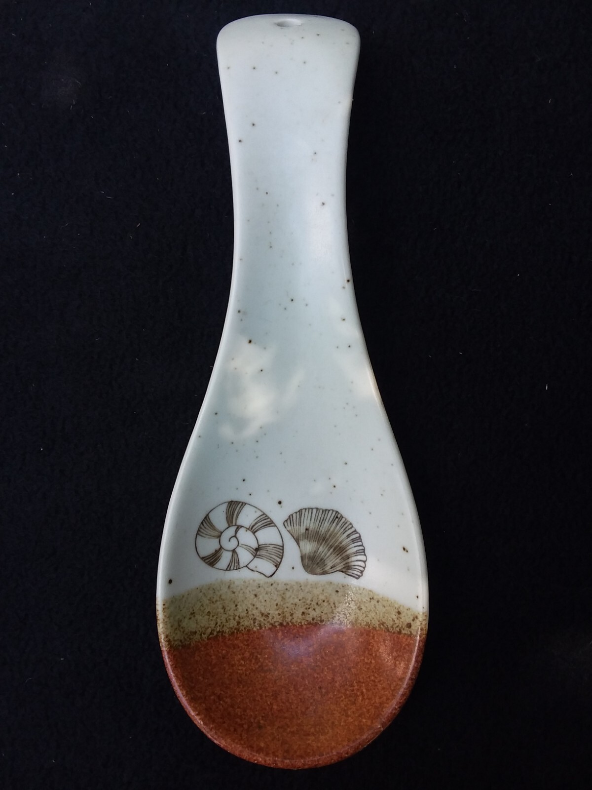 Nautical Pottery Spoon Rest Nuetral Earth Tones Ocean Beach Shells | eBay