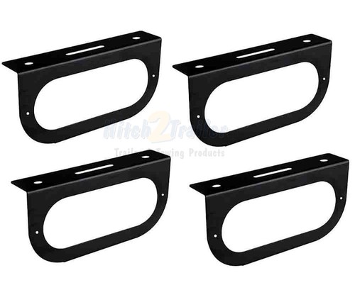 (4) Black Mounting Bracket for 6" Oval Light,Powder Coated, trailer RV Optronics | eBay