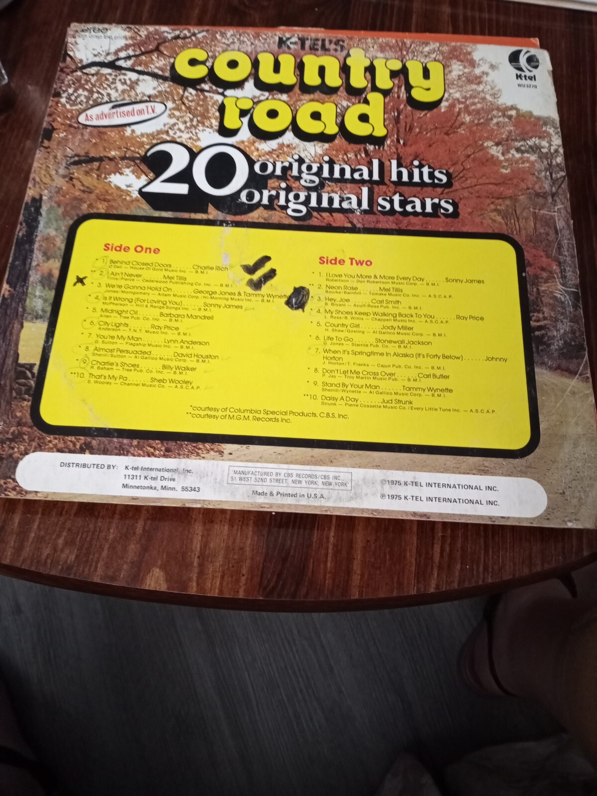 K-tel Country Road 20 Orginal Hit 20 Original Stars Vinyl | eBay