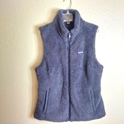 Patagonia los Gatos full zip fuzzy vest women's Sz L | eBay