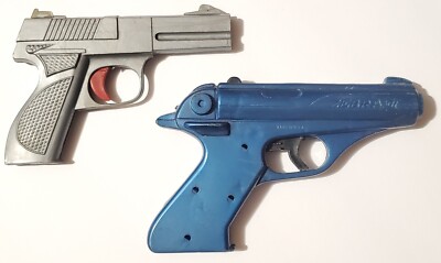 Vintage RayLine Zebra II 2 Blue Super Shot Toy Pistol Gun Needs Repair ...