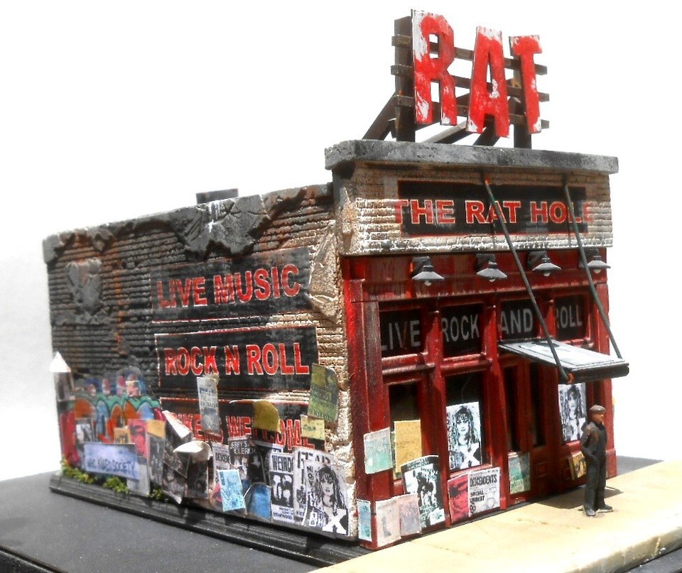 New Downtown Deco N Scale Building Kit The Rat Hole Biker Dive Bar ...