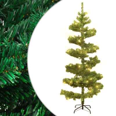 Swirl Pre-lit Christmas Tree with Stand Green 150 cm PVC vidaXL | eBay ...
