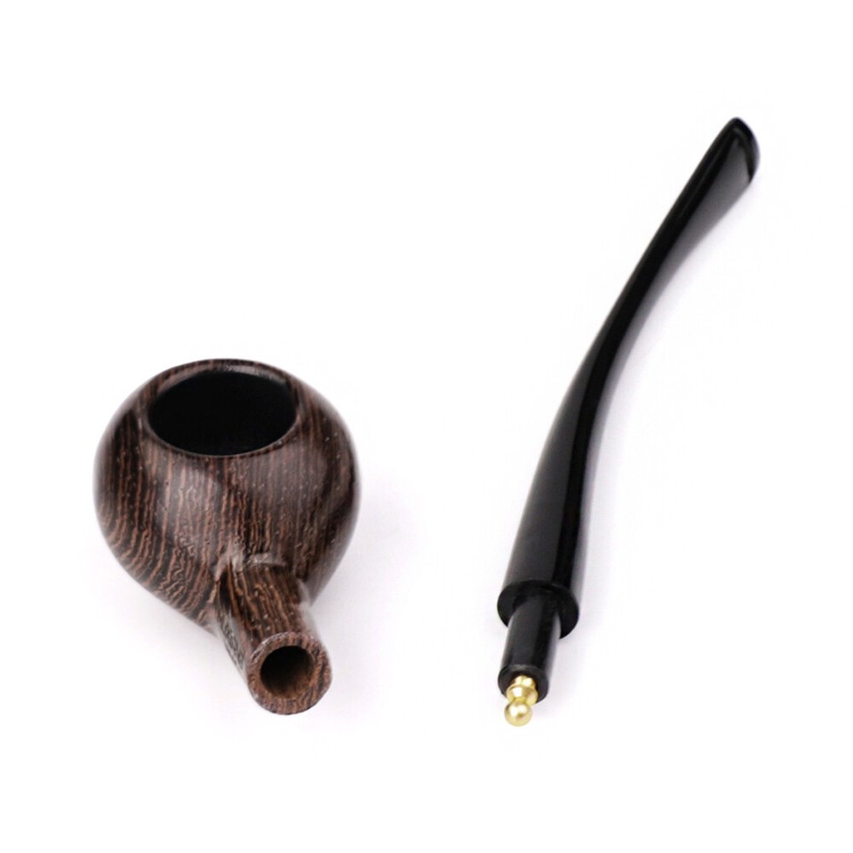 Churchwarden Pipe Wooden Long Stem Tobacco Pipe with 10 Free Smoking ...