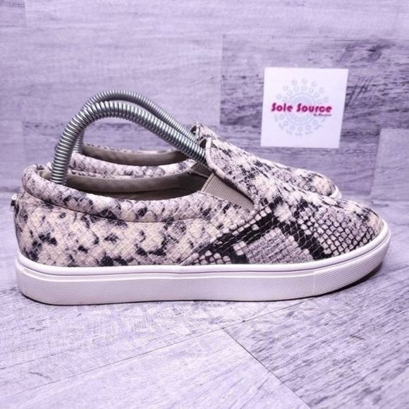 Steve Madden Ecentric Faux Leather Snake Slip on Snea… - Gem