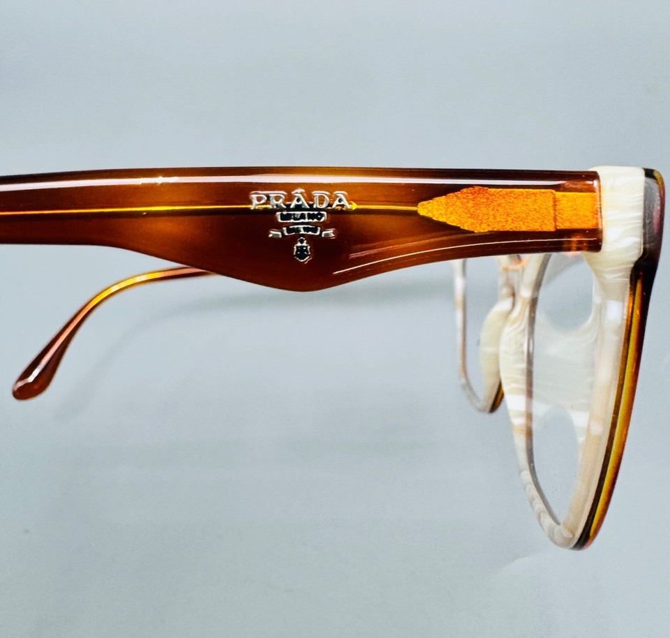 Prada PR 09UV TH 7101 Women Eyeglasses 54-18-140mm- Brown- 100% ...