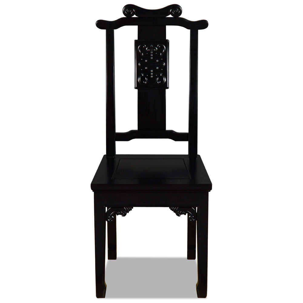 US Seller - Black Elmwood Chinese Ming Longevity Chair | eBay