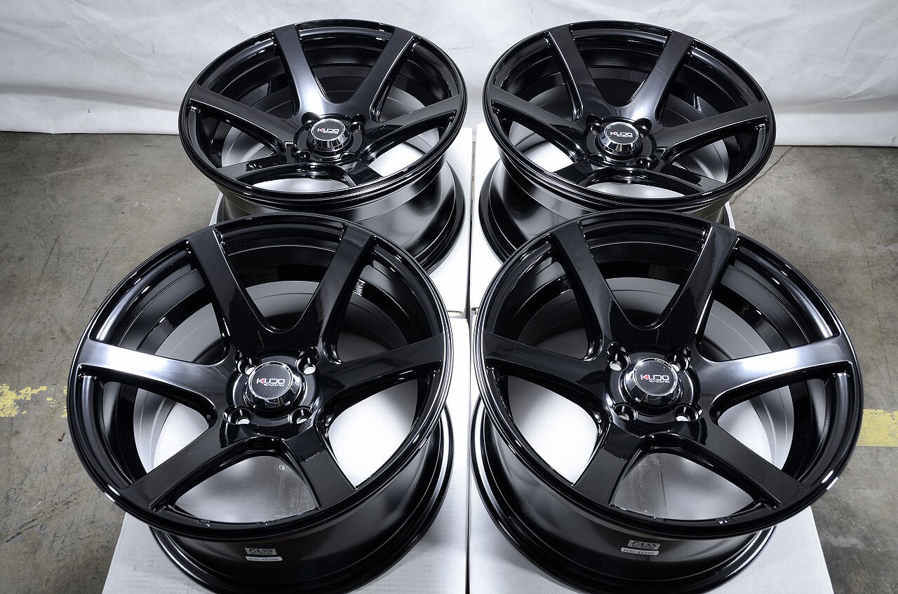 15x8 Custom Wheels Honda Accord Civic Corolla Aveo Fit Accent Black ...