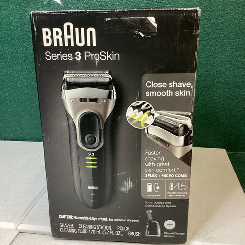 Braun Series 3 ProSkin 3090cc Electric Shaver, Rechargeable and ...